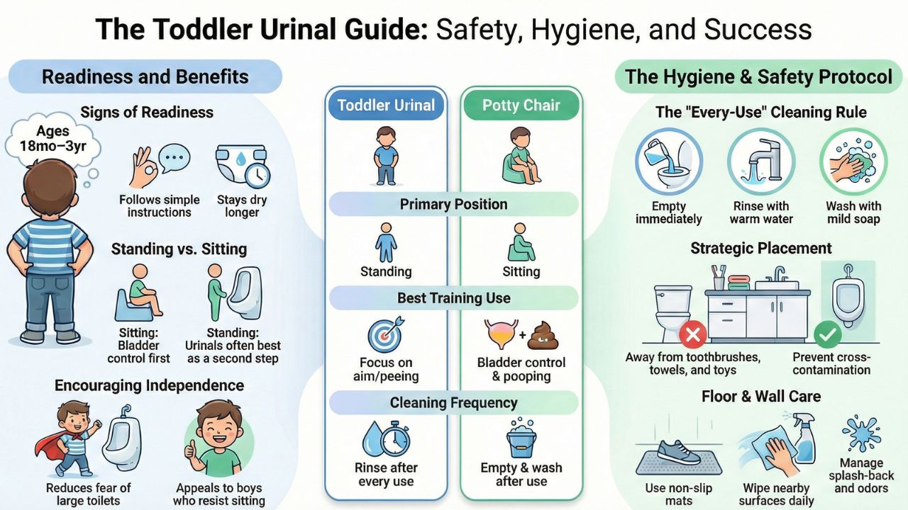 Toddler Urinal Guide for Parents: Safety, Hygiene & Training Tips ...