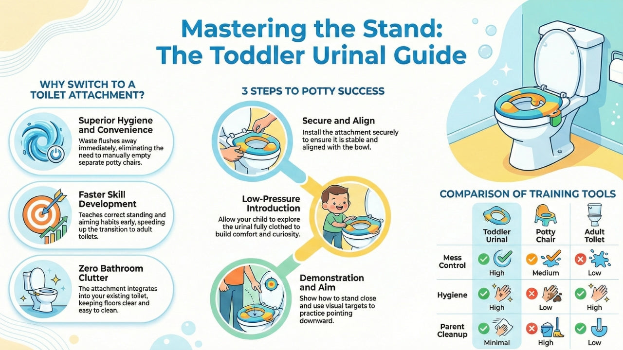 How to Use a Toddler Urinal That Attaches to the Toilet (Parent’s Guid ...