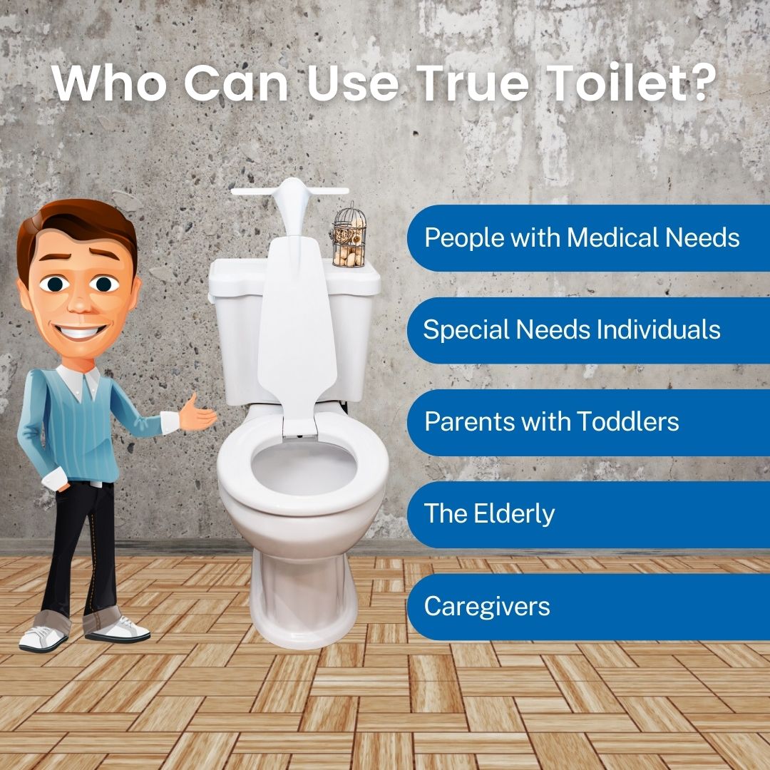 100% Splash-Proof Urinal Toilet Combo for Home Bathroom | True Toilet