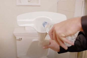 Elongated Toilet Urinal Combo – 100% Splash-Free Bathroom Urinal ...